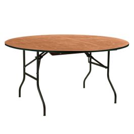 Table de banquet ronde en bois 8/10 places - DOUBLET
